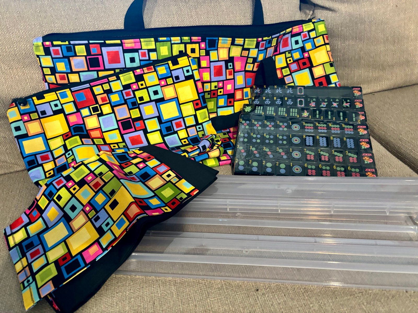 Full Complete American Mah Jongg set (Custom made Case, Tiles,Racks ...