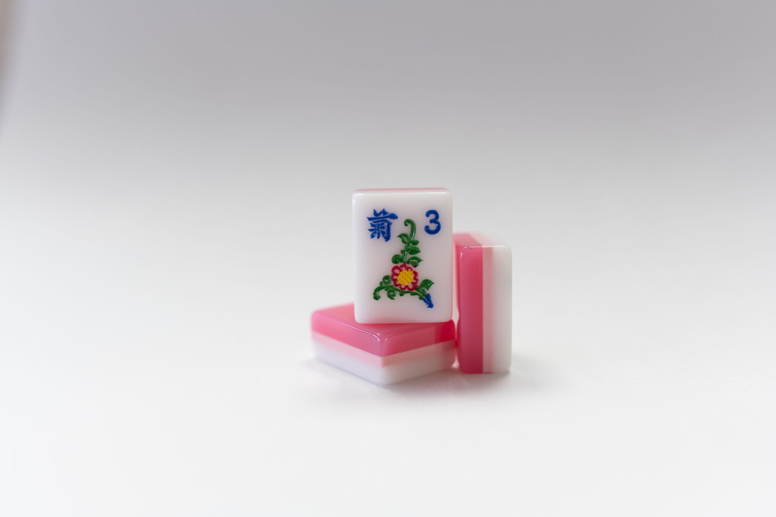 3 Layer Dark Pink/Light Pink/White - MahJongg Maven & Games