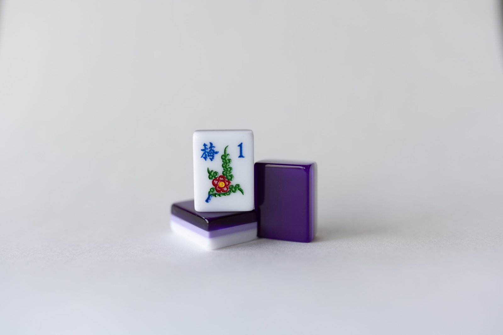 3 Layer Purple/Lavender/White Engraved and Hand Painted American Mah ...