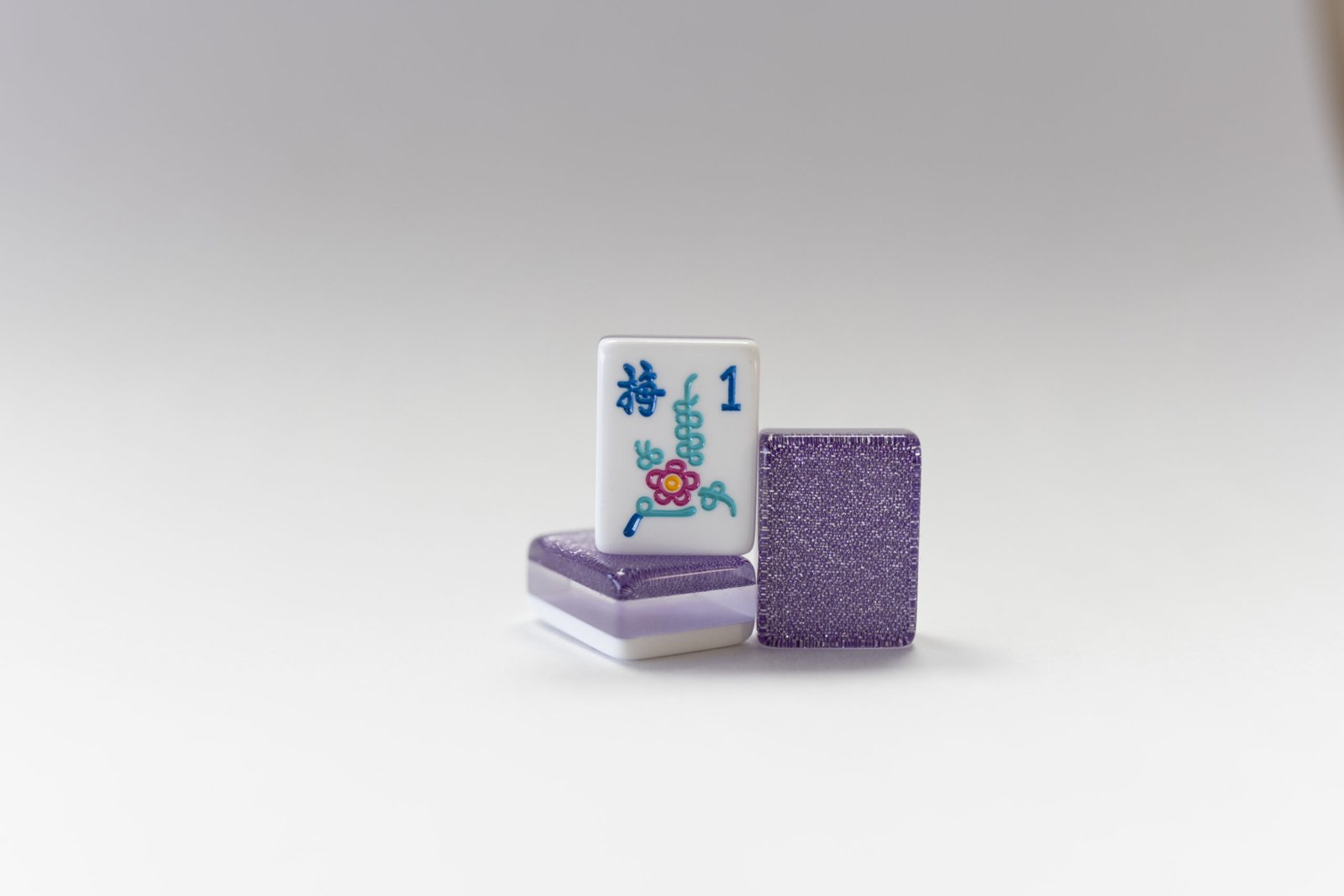 3 Layer Amythyst Sparkle Mah Jongg tiles with Pink, Turquoise, Light ...