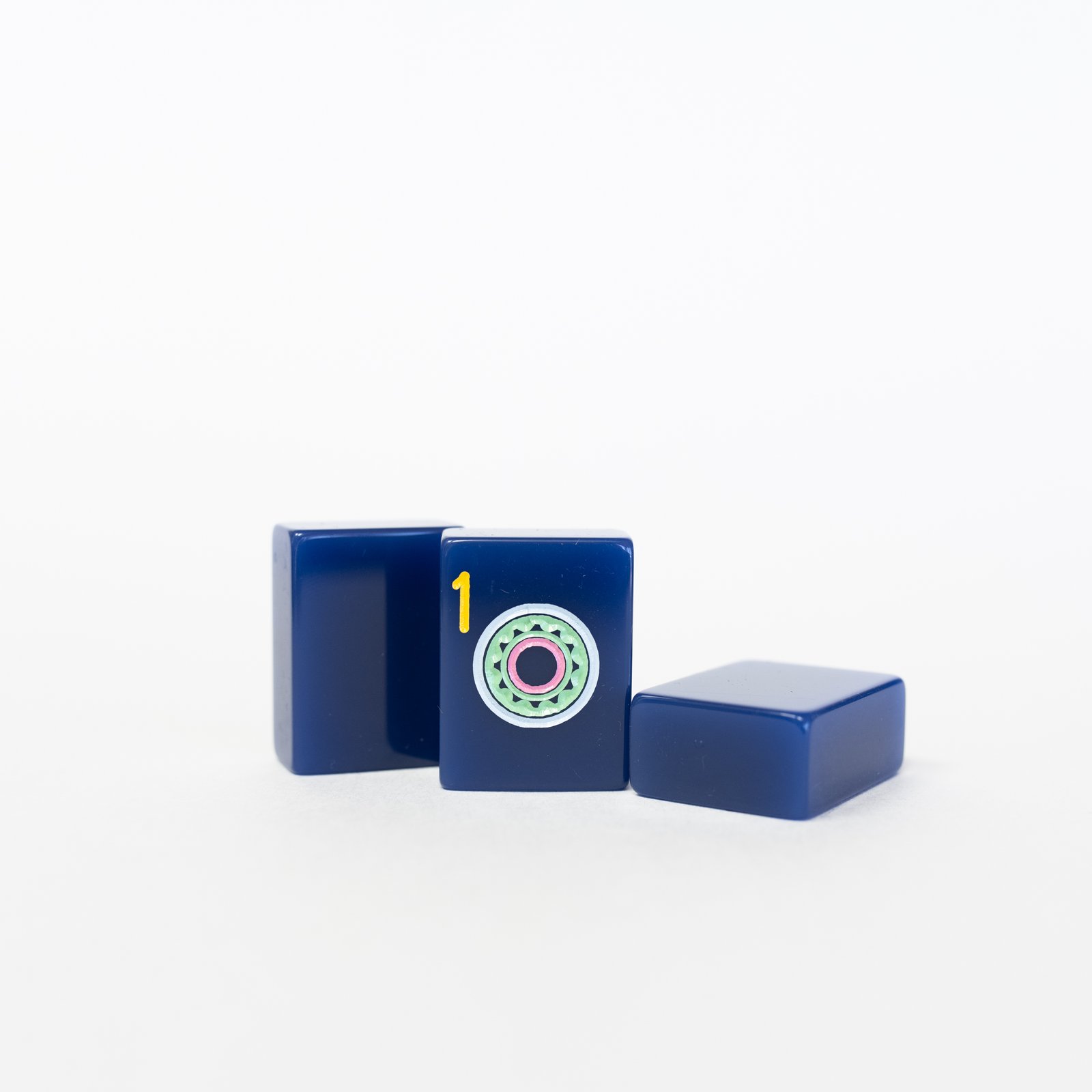 Sapphire Blue MahJongg tile set, Engraved & Hand Painted - MahJongg ...