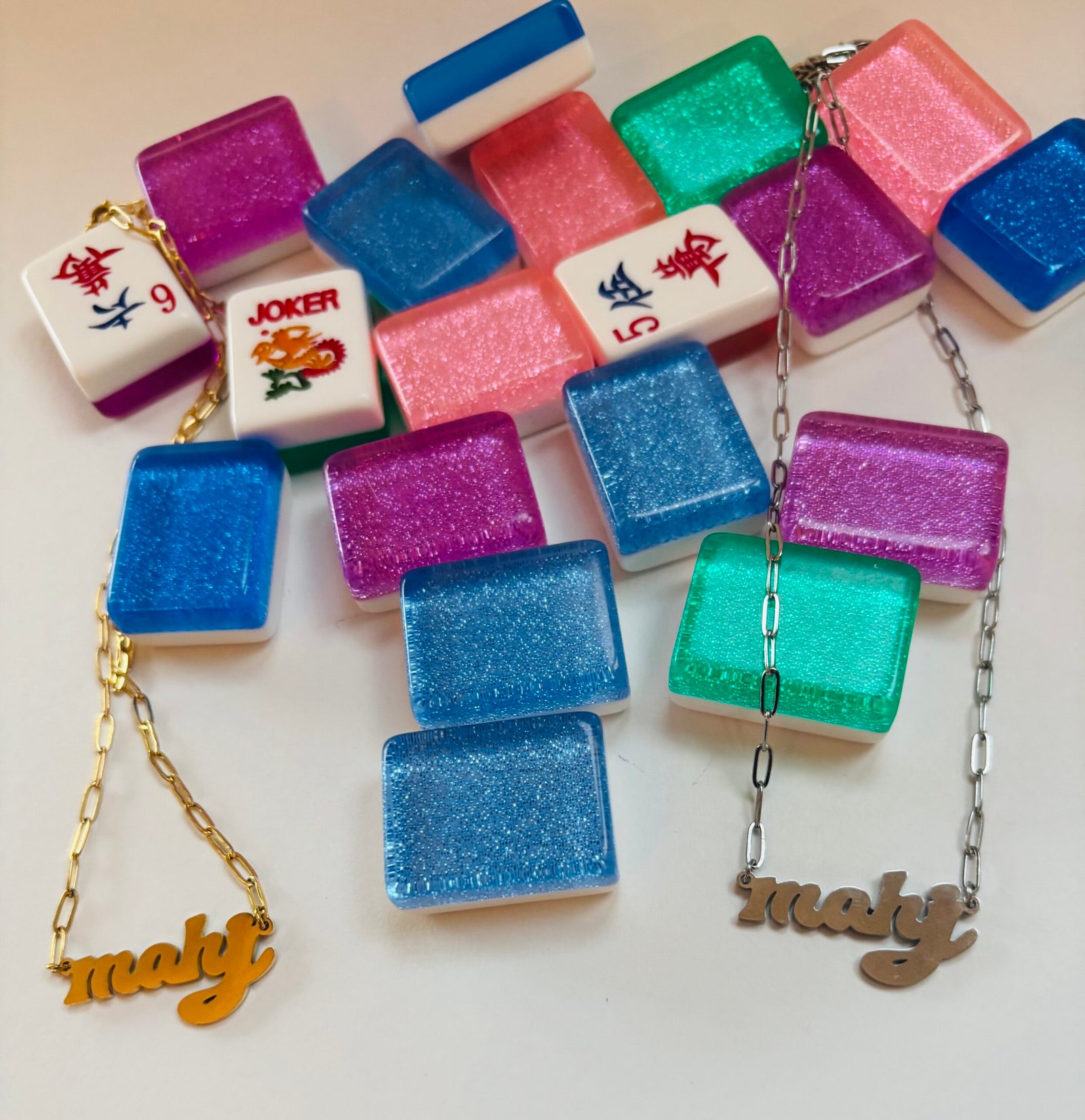 Mahj Necklace in Gold or Silver - MahJongg Maven & Games