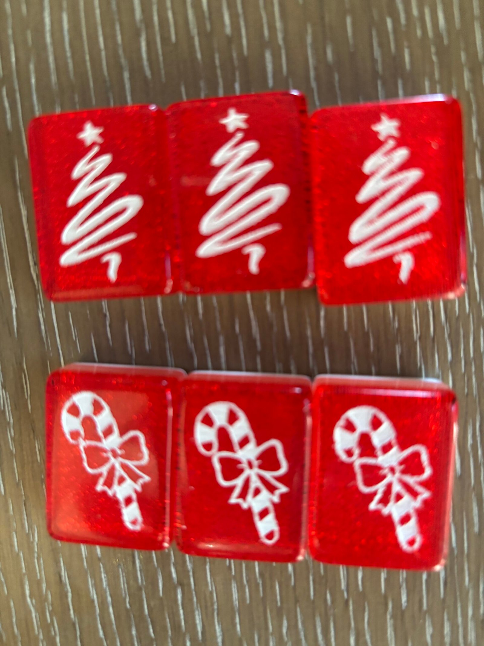 Christmas Mah Jongg sets- 3 Layer Red Sparkle- Candy Canes or Christmas ...